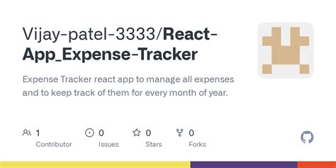 Github Vijay Patel 3333react Appexpense Tracker Expense Tracker