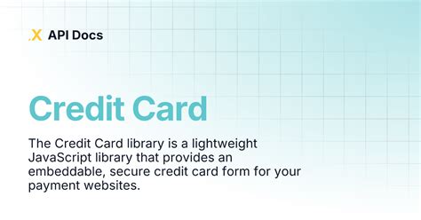 Credit Card Api Docs
