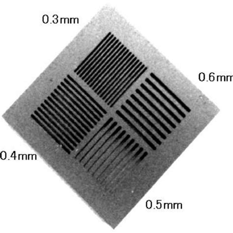 Bar Pattern Phantom Used For Intrinsic Spatial Resolution Of X Ray Download Scientific Diagram