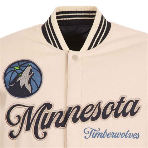 Wool Minnesota Timberwolves Cream Jacket