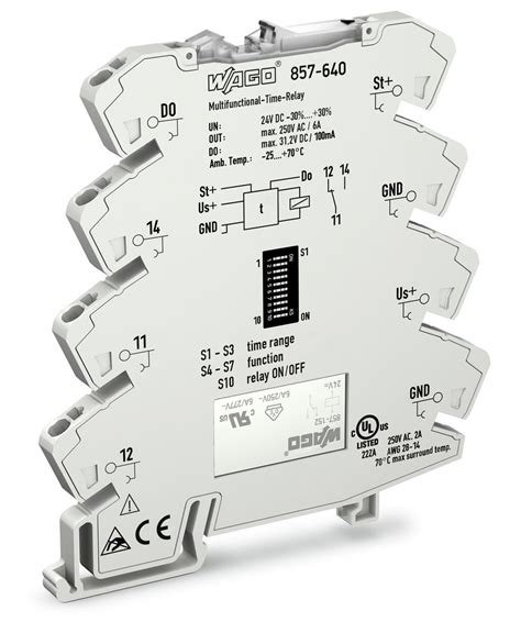 Timer Relay Module Nominal Input Voltage 24 Vdc Limiting Continuous