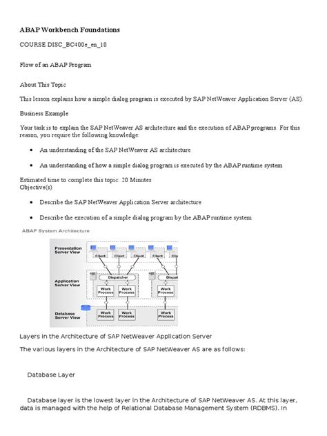 Abap Workbench Foundations Pdf Information Retrieval Information Technology