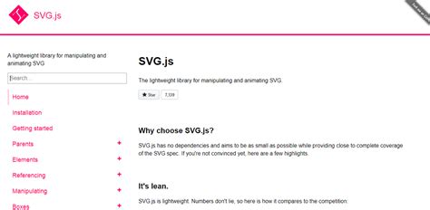 Svgjs A Lightweight Library For Manipulating And Animating Svg