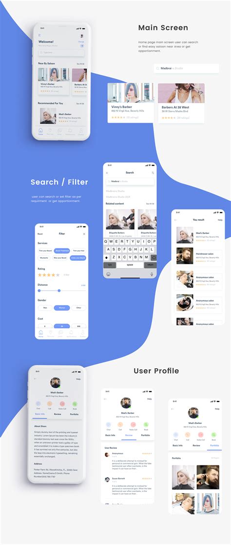barber app behance