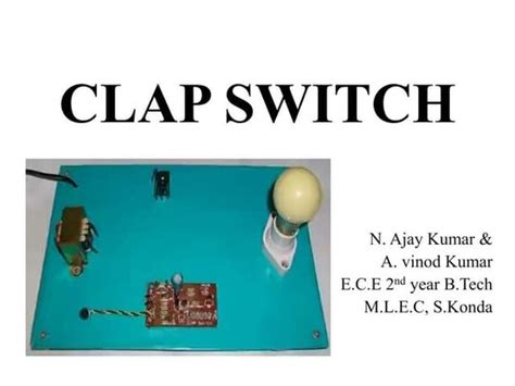 Clap Switch Using Arduino Ppt