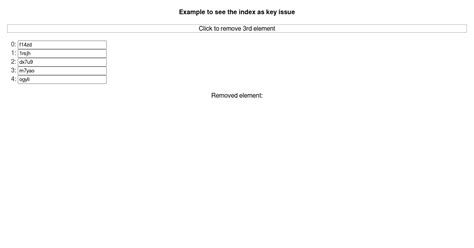 React Index Key Error Example Forked Codesandbox