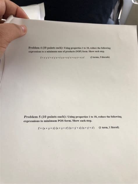 Solved Problem 4 10 Points Each Using Properties 1 To 10