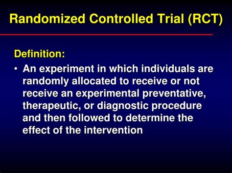 Ppt Randomized Controlled Trials Systematic Reviews And Meta Analysis Powerpoint Presentation