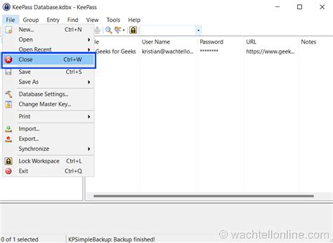 keepass password safe backup step by step wachtellonline