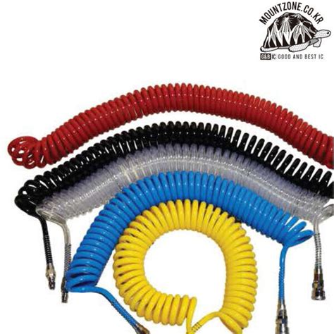 마운트존 에어호스돼지꼬리코일스프링형 암수카프링포함 내경 65mm 외경 10mm 길이 5m 마운트존