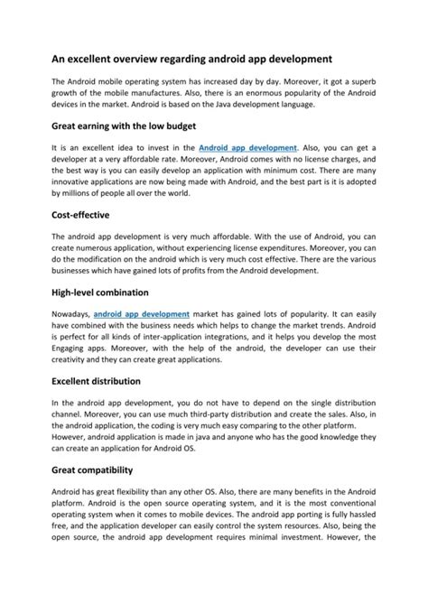 Ppt The Importance Of Ai In Android App Development Powerpoint Presentation Id11915157