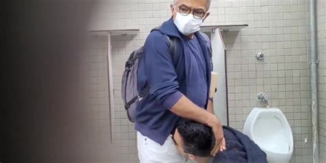 Restroom Play Daddy Restroom Blowjob 35