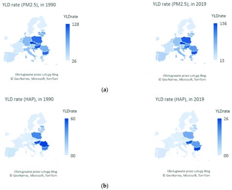 Spatial Distribution Of Yld Rate Parameters Population Aged 20 54