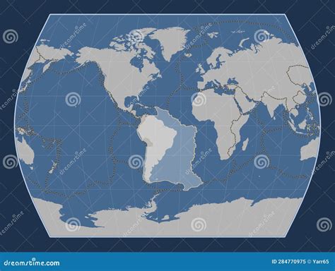 South American Tectonic Plate Contour Times Boundaries Stock Illustration Illustration Of