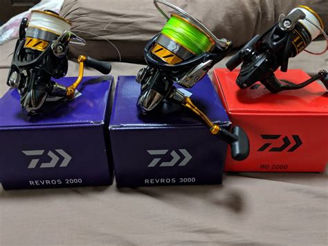 Daiwa Revros 2000 and Daiwa BG 2000, Sports Equipment, Fishing on Carousell