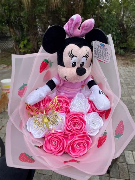 Minnie Mouse Bouquet Rosas Eternas Eternal Roses Etsy