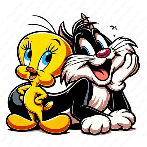 Tweety And Sylvester Png Tweety Clipart Sylvester The Cat Clipart Cute Cartoon Image Instant