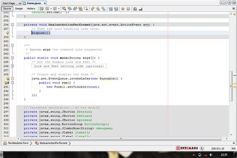 Belajar Netbeans Membuat Form Biodata Sederhana Dengan Java Swing