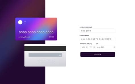 Frontend Mentor Interactive Card Details Form Coding Challenge Solution
