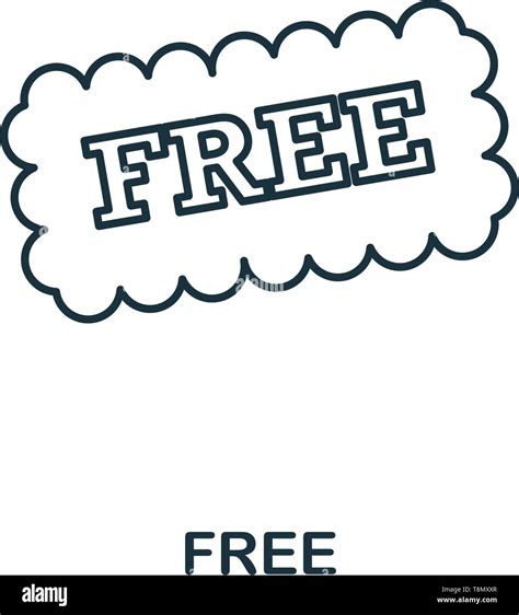 Free Icon Thin Line Outline Style From Shopping Center Sign Icons Collection Premium Free Icon