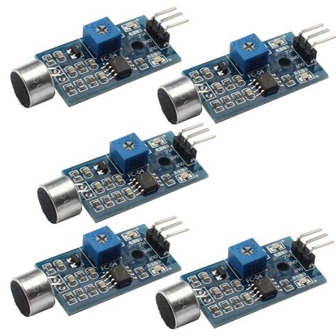Daoki 5 Pack High Sensitivity Sound Microphone Sensor Detection Module