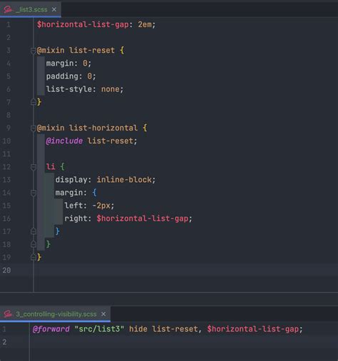 5 Sass At Rules 규칙 Use Forward Import