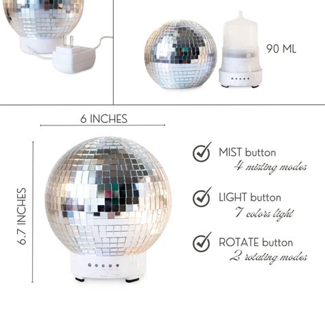 Disco Ball Diffuser Rotating Scandinordica Enhance Your Indoor Space