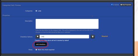 Add Checkbox Error Edit Categories Fiels Preview PractiScore Com The Website