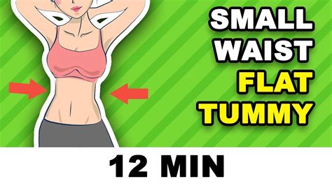 12 Min Small Waist Workout Hourglass Figure Flat Tummy Youtube
