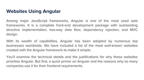 9 Best Universal Websites Built With Angular Framework Ppt