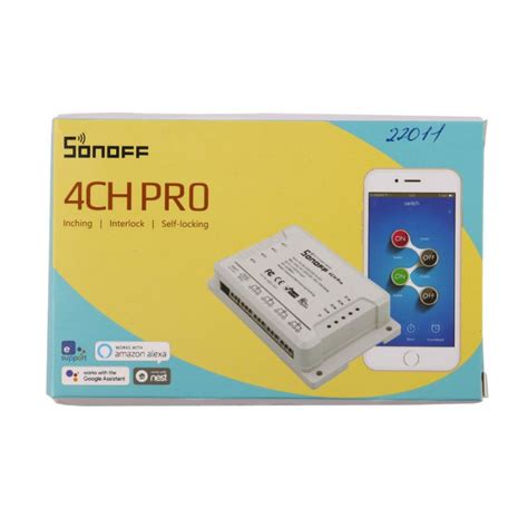 4184 руб Релейный модуль 4 х канальный Wi Fi Sonoff 4ch Pro R2 Wifi Реле Умный Дом