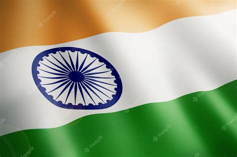 인도 국기 프리미엄 사진