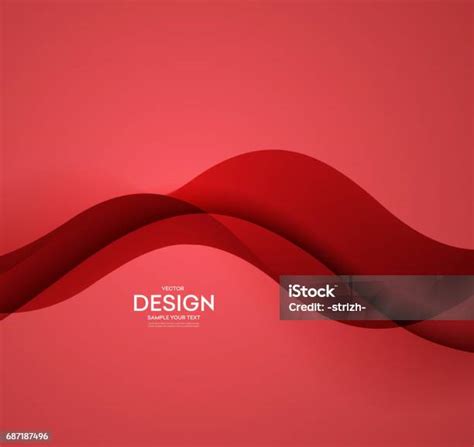곡선 라인 빨간색 벡터 템플릿 추상적인 배경입니다 전단지 브로셔 소책자 및 웹사이트 디자인 0명에 대한 스톡 벡터 아트 및 기타 이미지 Istock