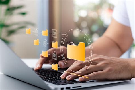 Premium Photo Document Management System Concept Business Man Holding