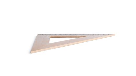 Premium Photo Triangle Ruler Isolated