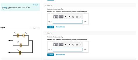 solved part a constants in figure 1 each capacitor has