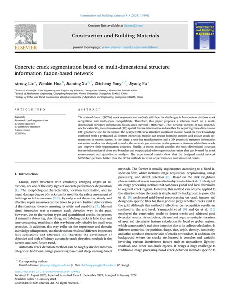 Pdf Concrete Crack Segmentation Based On Multi Dimensional Structure