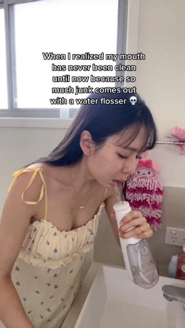 POV Water Flossing Changes Your Life Female Hygiene Mouth Hygiene Beauty Advice