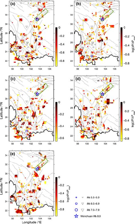 hotspot maps of the pi algorithm for different forecasting time