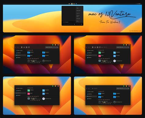 Mac Os 13 Ventura Dark Theme For Windows 11 Cleodesktop Windows
