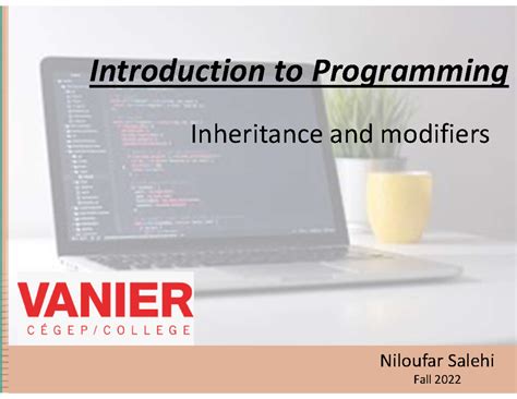 12 Inheritance And Modifiers Introduction To Programming Inheritance
