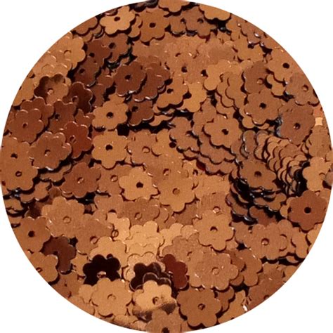 6mm Copper Flower Sequins Sequin World