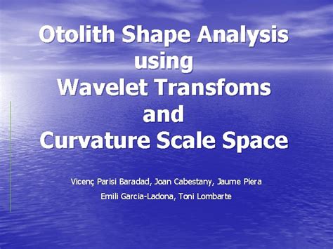 Otolith Shape Analysis Using Wavelet Transfoms And Curvature