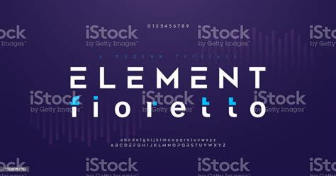 추상 디지털 현대 알파벳 글꼴입니다 기술 타이포그래피 최소한의 패션 스포츠 도시 미래의 창조적 인 글꼴 및 번호 벡터 일러스트레이션 알파벳에 대한 스톡 벡터 아트 및 기타
