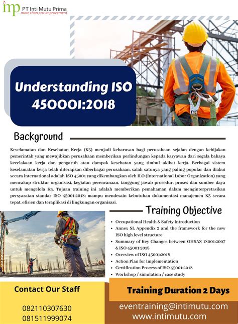 ISO 45001 Occupational Health Safety Management System Intimutu