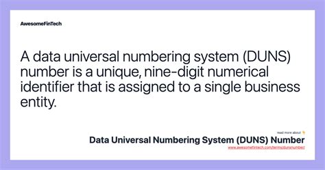 Data Universal Numbering System