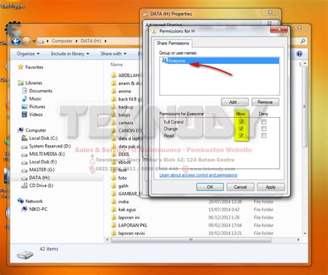 Sharing File Folder Dan Drive Di Windows 7 8 Dan 8 1 Teknody