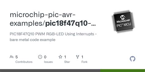 github microchip pic avr examples pic18f47q10 cnano pwm rgb led bare