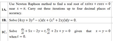 solved use newton raphson method to find a real root of