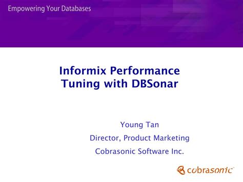 ppt informix performance tuning with dbsonar powerpoint presentation